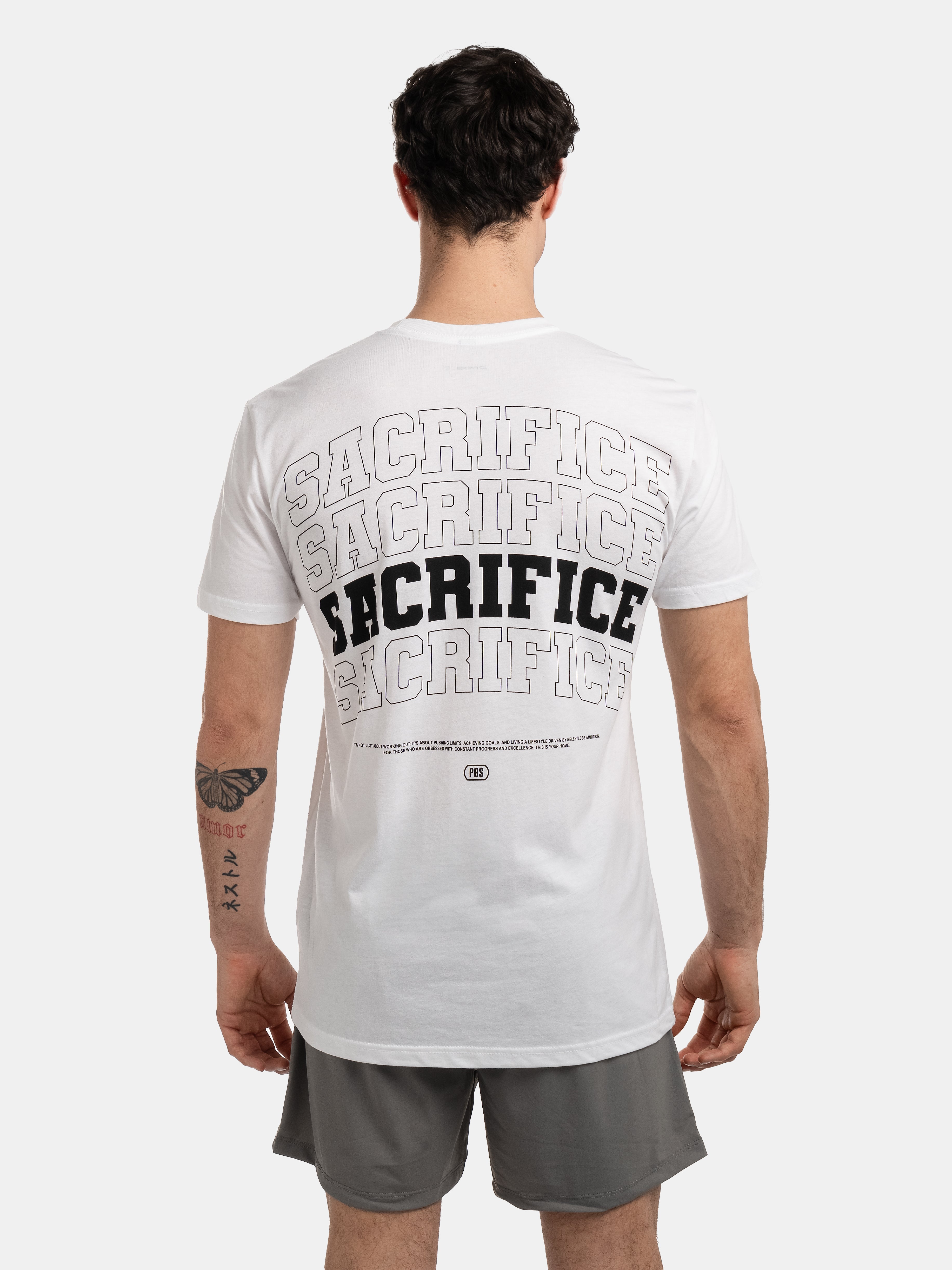 SACRIFICE LOGO TEE - BLANCO – PBSapparel